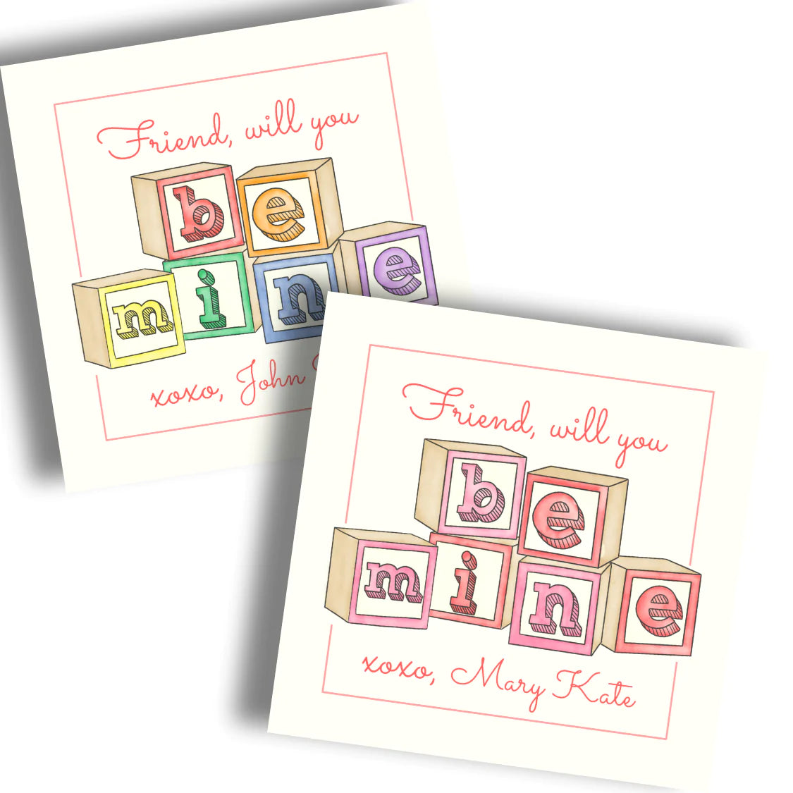 Letter Blocks Valentine Card - PRINTABLE – Hunny Bee Paperie